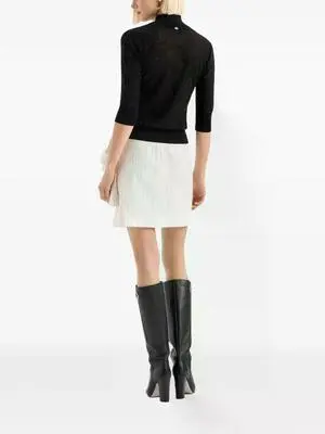 GENNY Sequin-embellished High-neck Top