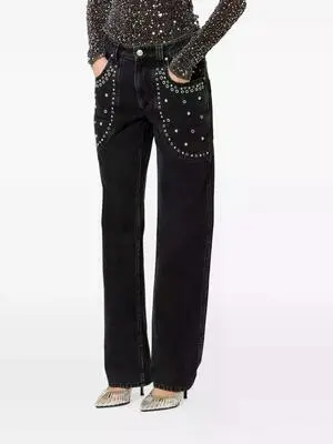 MARANT ETOILE Silka Eyelet-embellished Jeans