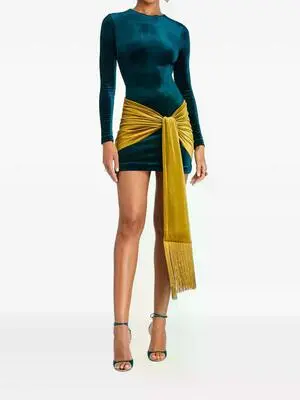 Retrofete Jackson Fringed Velvet Dress
