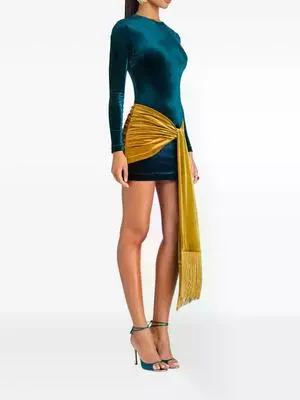 Retrofete Jackson Fringed Velvet Dress
