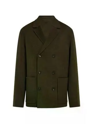 FERRAGAMO Double Breasted Blazer - Green
