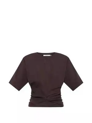 GESTUZ Gzbetty Twist-detail T-shirt - Purple