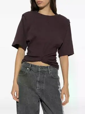 GESTUZ Gzbetty Twist-detail T-shirt - Purple