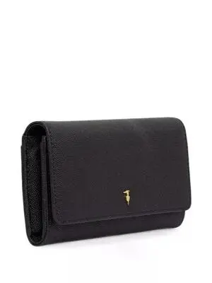 TRUSSARDI Cameo Continental Grained-effect Logo-plaque Wallet