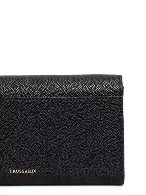 TRUSSARDI Cameo Continental Grained-effect Logo-plaque Wallet