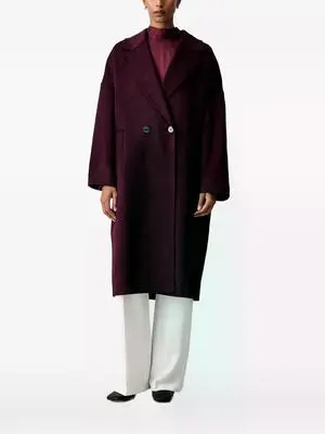 VICOLO Double-breasted Notched-lapels Coat - Red