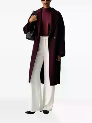 VICOLO Double-breasted Notched-lapels Coat - Red