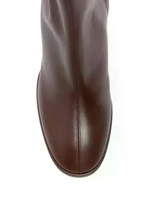 AeydĒ Block-heel Leather Boots - Red