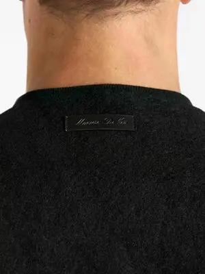 Manière De Voir Loris Kimono Minimal Wool Jacket - Black