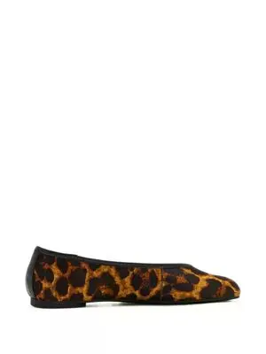 Schutz Yummi Leopard-print Split-toe Ballet Flats