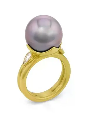 LEIGH MAXWELL Bahari Tahitian Pearl And Diamond Ring