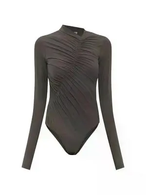 AGOLDE Ruched Long-sleeve Bodysuit