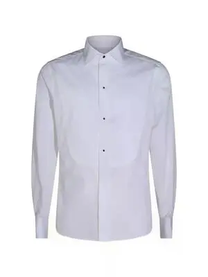 Canali Pleated-bib Shirt - White