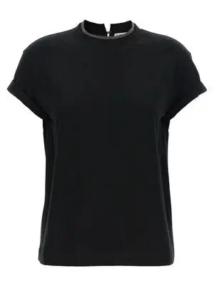Brunello Cucinelli Monile Crew-neck T-shirt - Black