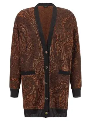 Etro Cardigan Paisley - Brown
