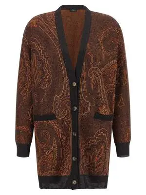 Etro Cardigan Paisley - Brown