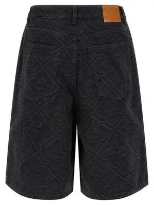Casablanca Laser Monogram Denim' Bermuda Shorts