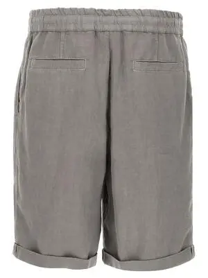 Brunello Cucinelli Linen Bermuda Shorts - Gray