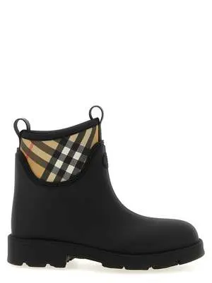 Burberry Marsh Stamp' Ankle Boots - Black
