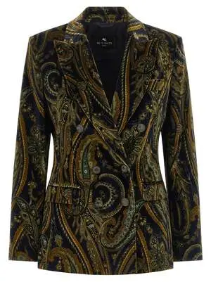 Etro Double-breasted Blazer - Blue