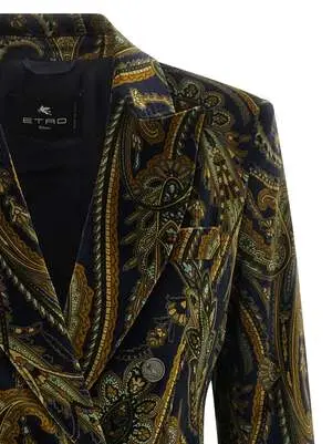 Etro Double-breasted Blazer - Blue