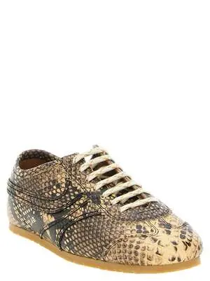 Dries Van Noten Snake Print Sneakers - Cream