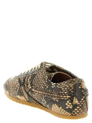 Dries Van Noten Snake Print Sneakers - Cream
