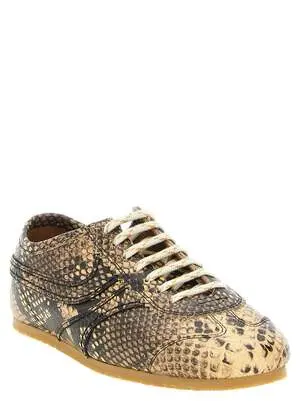Dries Van Noten Snake Print Sneakers - Cream
