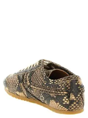 Dries Van Noten Snake Print Sneakers - Cream