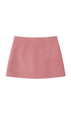 ZUT The Jackie Suede Mini Skirt - Light Pink