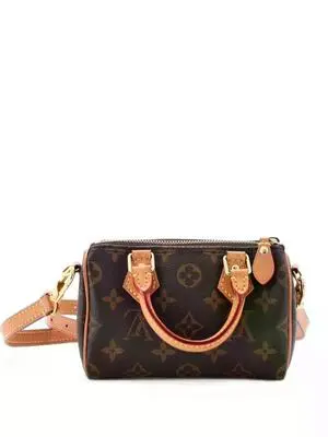 LOUIS VUITTON Speedy Bandouliere Nm Bag Monogram Canvas Nano Crossbody Bag - Brown
