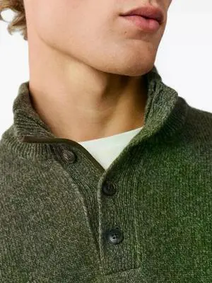 HACKETT  Button-placket Mouliné Sweater
