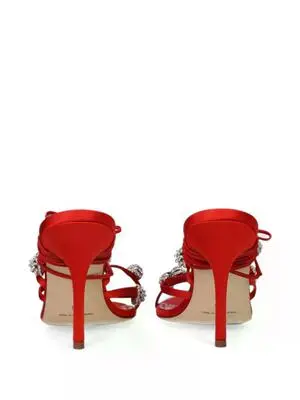 Manolo Blahnik Crystal-embellished Satin Sandals