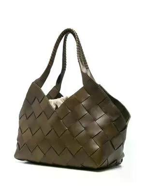 Dragon Diffusion Castello Woven Leather Shoulder Bag