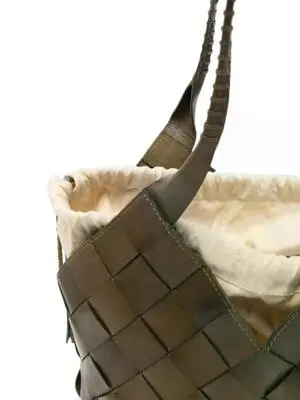 Dragon Diffusion Castello Woven Leather Shoulder Bag