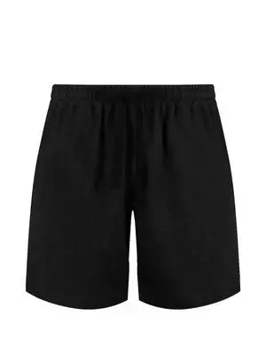 Commas Drawstring-waist Linen Shorts - Black