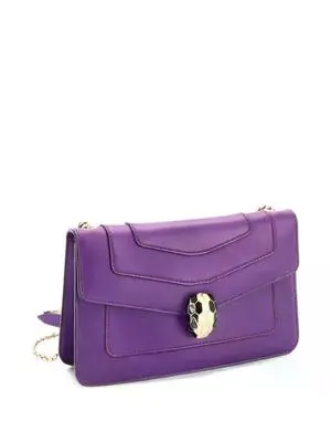 BVLGARI Serpenti Leather Small Crossbody Bag