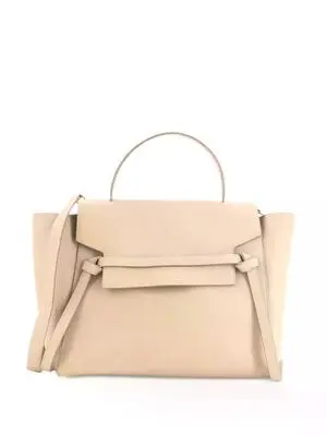 Celine Belt Bag Textured Leather Mini Shoulder Bag - Neutrals