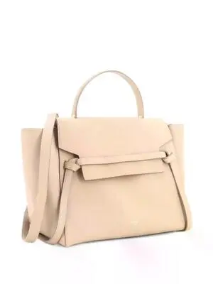 Celine Belt Bag Textured Leather Mini Shoulder Bag - Neutrals