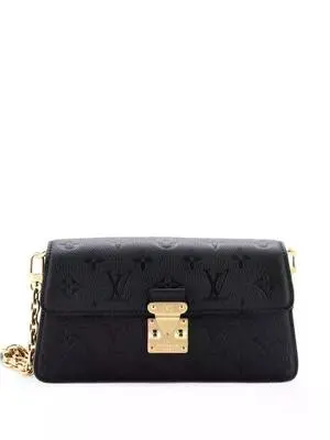 LOUIS VUITTON Pochette Metis Wallet On Chain Monogram Empreinte Leather Crossbody Bag - Black
