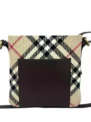 Burberry 2000-2017 Supernova Check Wool Crossbody Bag