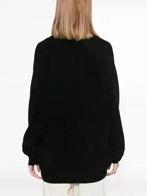 Frenckenberger Wrap-design Sweater - Black