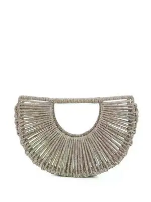 HIBOURAMA Demetra Crystal-embellished Clutch Bag - Silver
