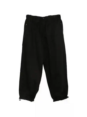 ENTIRE STUDIOS Elasticated Drawstring-hem Trousers - Black