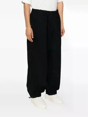ENTIRE STUDIOS Elasticated Drawstring-hem Trousers - Black