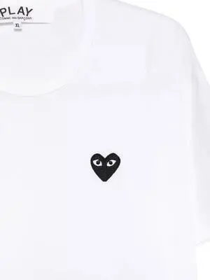 Play Comme Des Garcon Heart-patch T-shirt