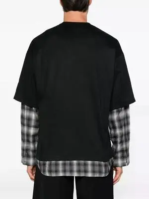 Comme Des Garçons Layered-design Check-pattern T-shirt