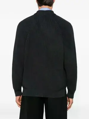 Comme Des Garçons Ribbed-knit Zip-up Cardigan