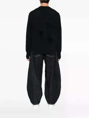 Comme Des Garçons Ribbed-knit Raglan-sleeve Sweater