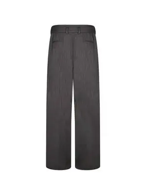 Emporio Armani Pinstripe-pattern Pleated Trousers